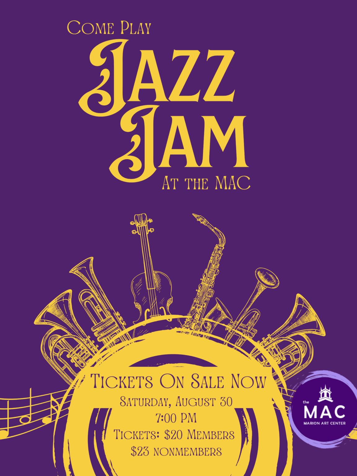 Jazz Jam @ the MAC – Marion Art Center – The MAC!